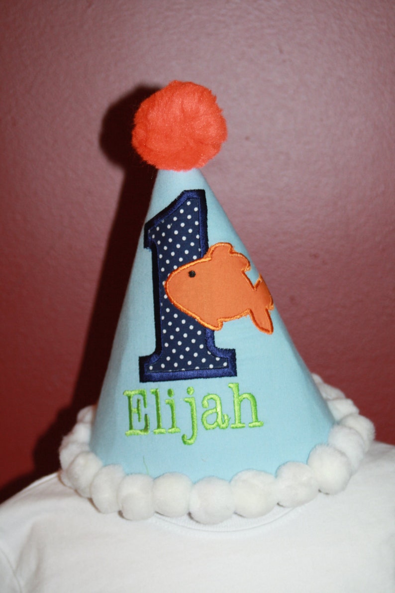 TLB Boy or Girl Personalized Birthday Goldfish Fish Hat and - Etsy