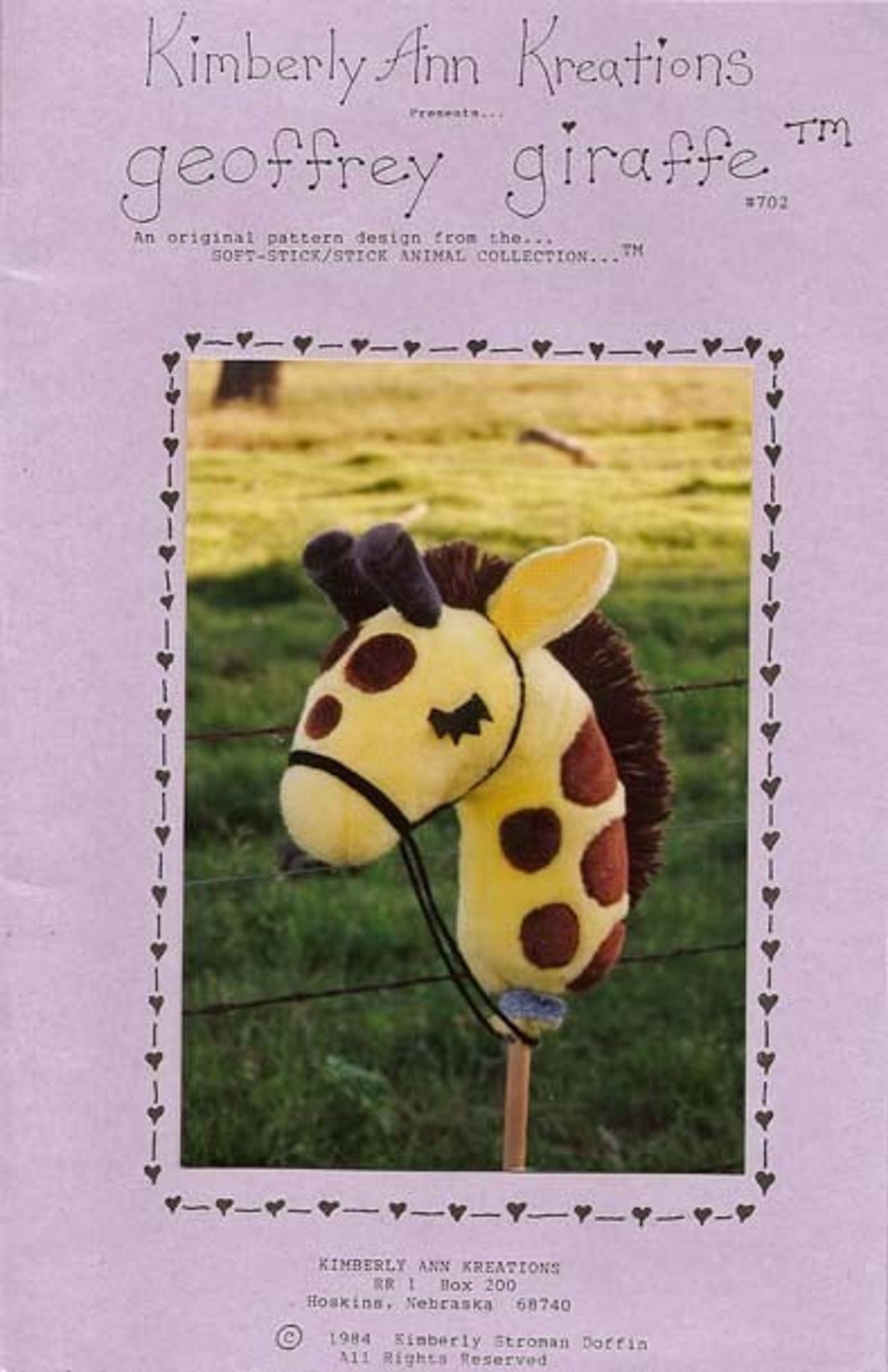 Kids Stick Giraffe Zoo Animal Africa Sewing Pattern by - Etsy