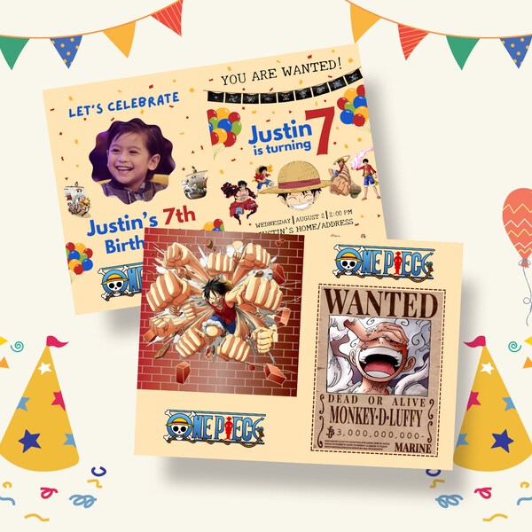 One Piece Invitation Card - Etsy