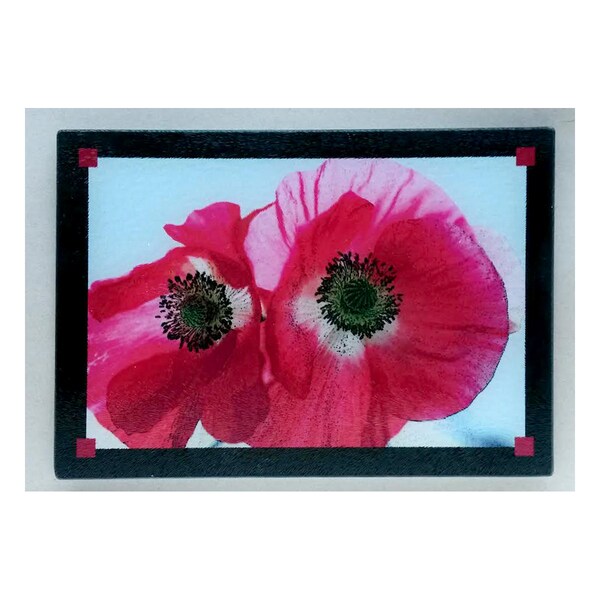 Poppy Glass Cutting Board - Etsy