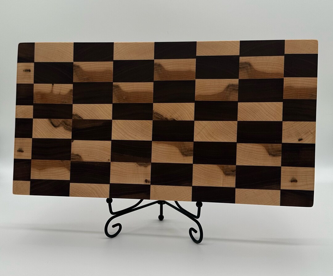 Walnut and Maple End Grain Checker Cutting Board - Etsy