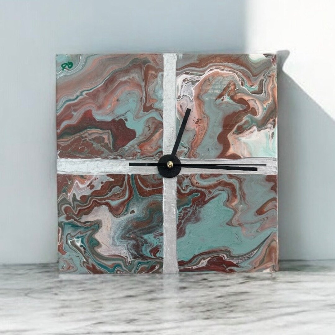 Harmony Earthtone 10 Square Clock - Etsy
