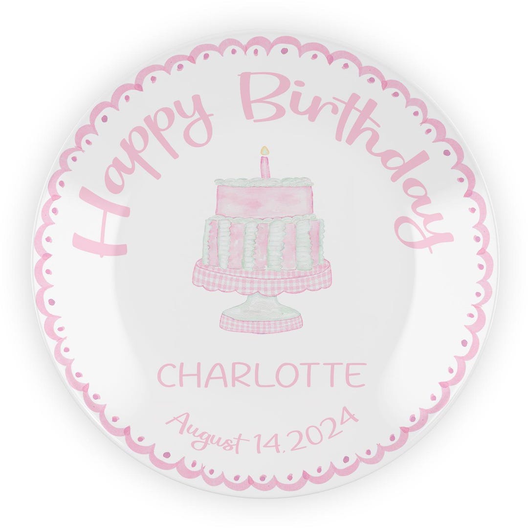 Personalized Happy Birthday Plate: Unbreakable Keepsake Dish - Etsy