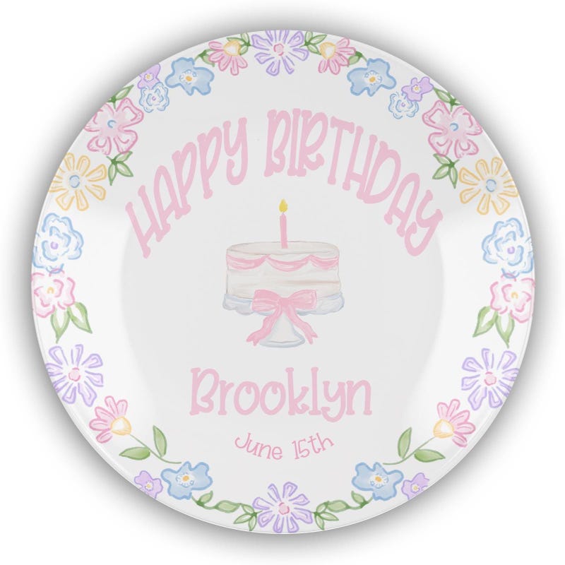 Happy Birthday Plate - Etsy