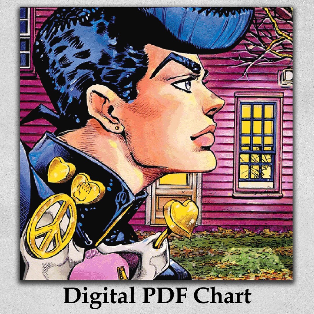 Jojo's Bizarre Adventure Cross Stitch Chart, Diamond is Unbreakable ...