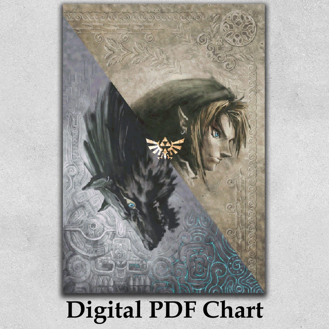 Twilight Princess Cross Stitch Chart Full Coverage Digital Pattern ...