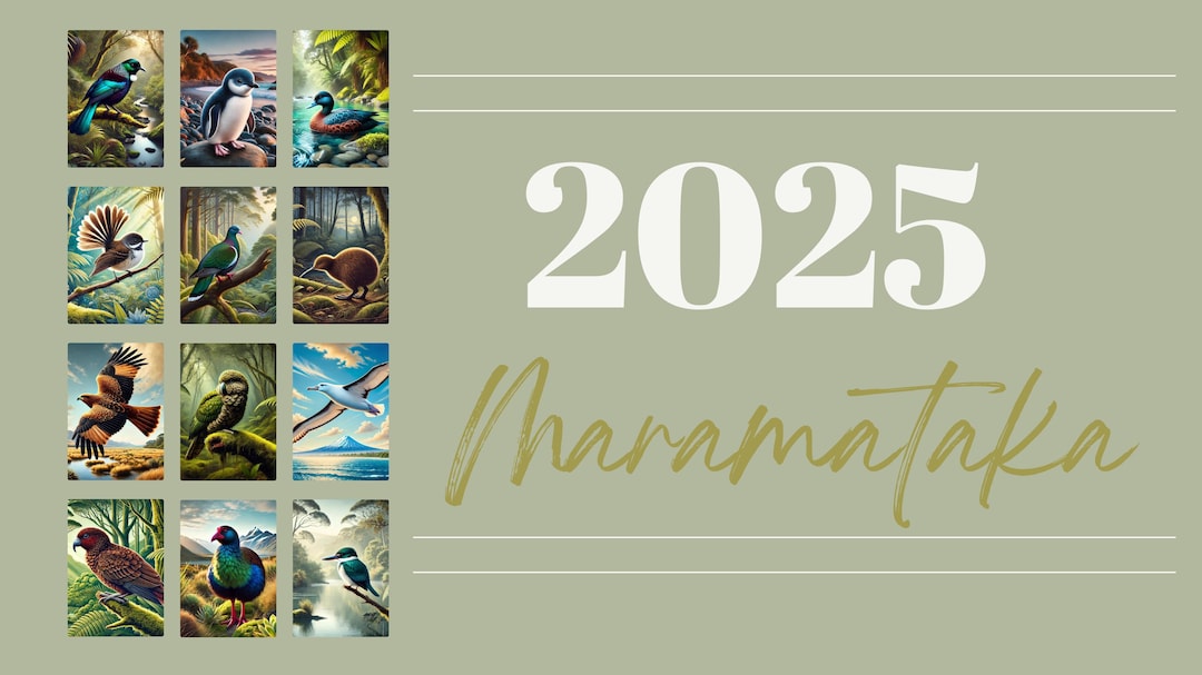 2025 Maramataka - Native Birds of Aotearoa Calendar - Etsy