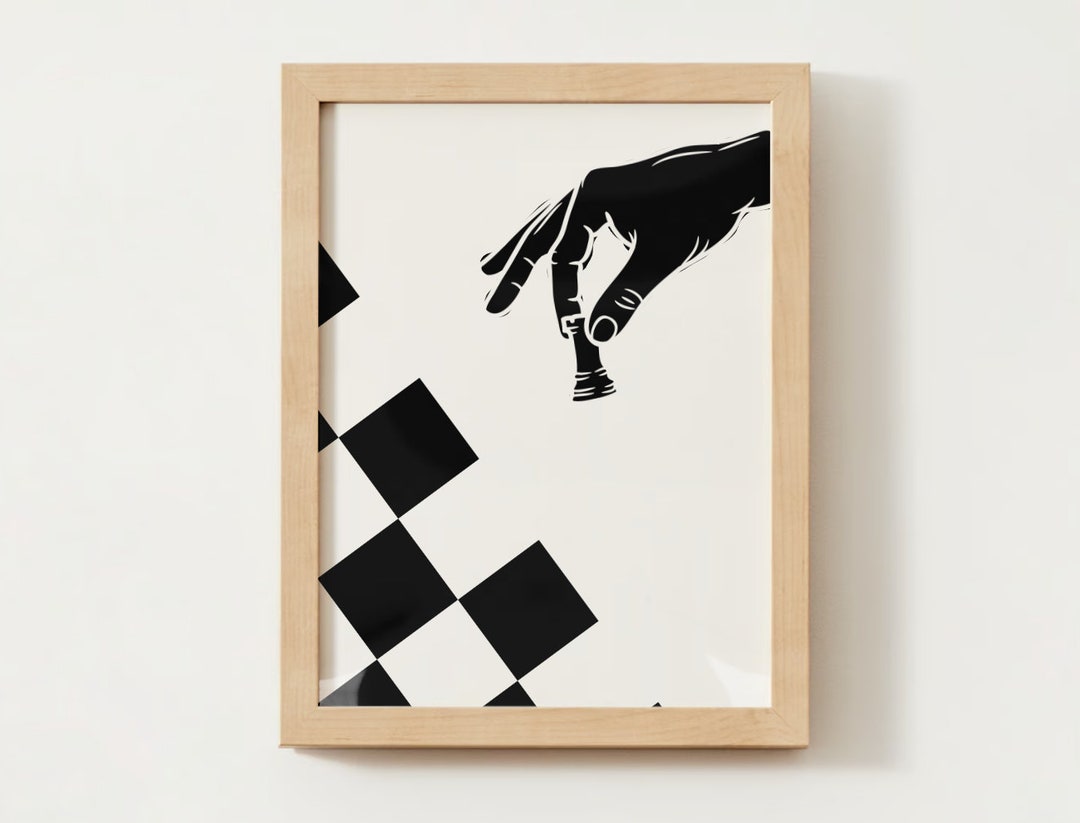 Chess Prints Gallery Vintage Chess Poster Retro Wall Art Retro Print ...