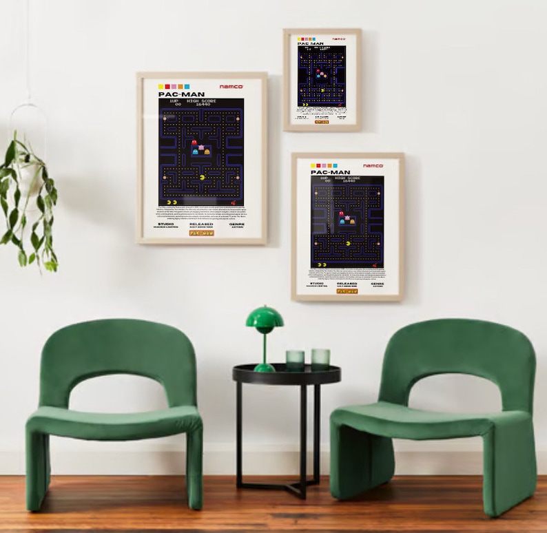 Pac-man Digital Download Poster, Retro, Game Poster, Pac-man Print ...