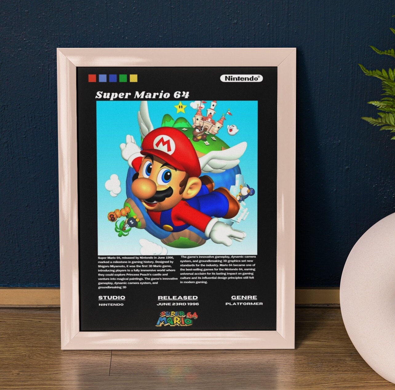 Super Mario 64 Digital Download Poster, Game Poster, Mario Print ...
