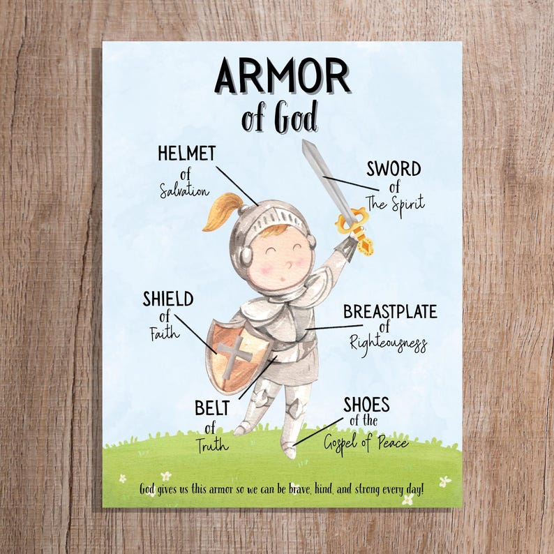 Bible Printables for Kids: Armor of God, 10 Commandments (PDF Download ...