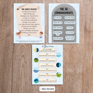 Bible Printables Kids PDF | 7 Pages | Armor of God, 10 Commandments ...