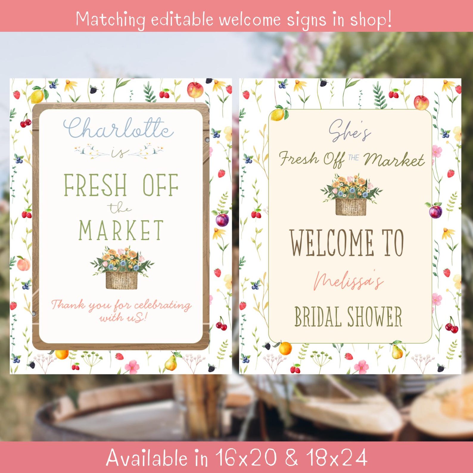 Flower Market Bridal Shower Invitation: Editable 5x7 Canva Template - Etsy