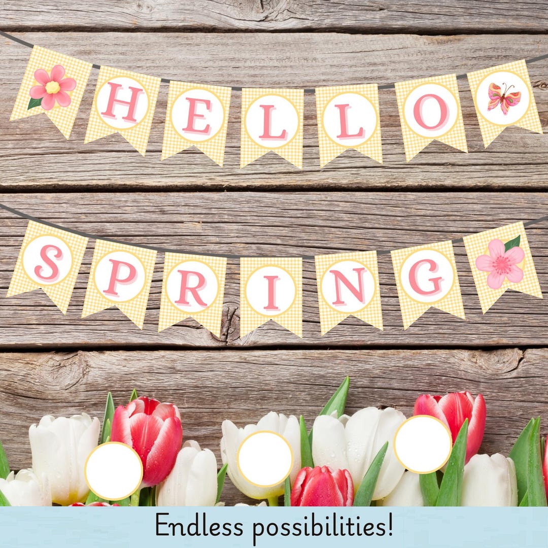 Yellow Banner Editable Template Birthday Banner Baby Shower Decor ...