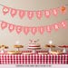 Red Gingham Banner Template: Editable Party Decor (digital Download) - Etsy