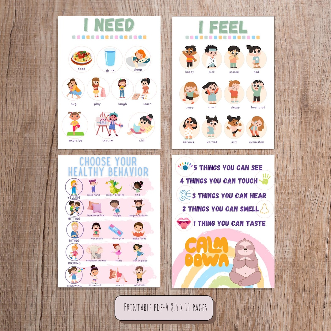 Toddler Big Feelings Chart: Preschool Behavior Help (printable) - Etsy