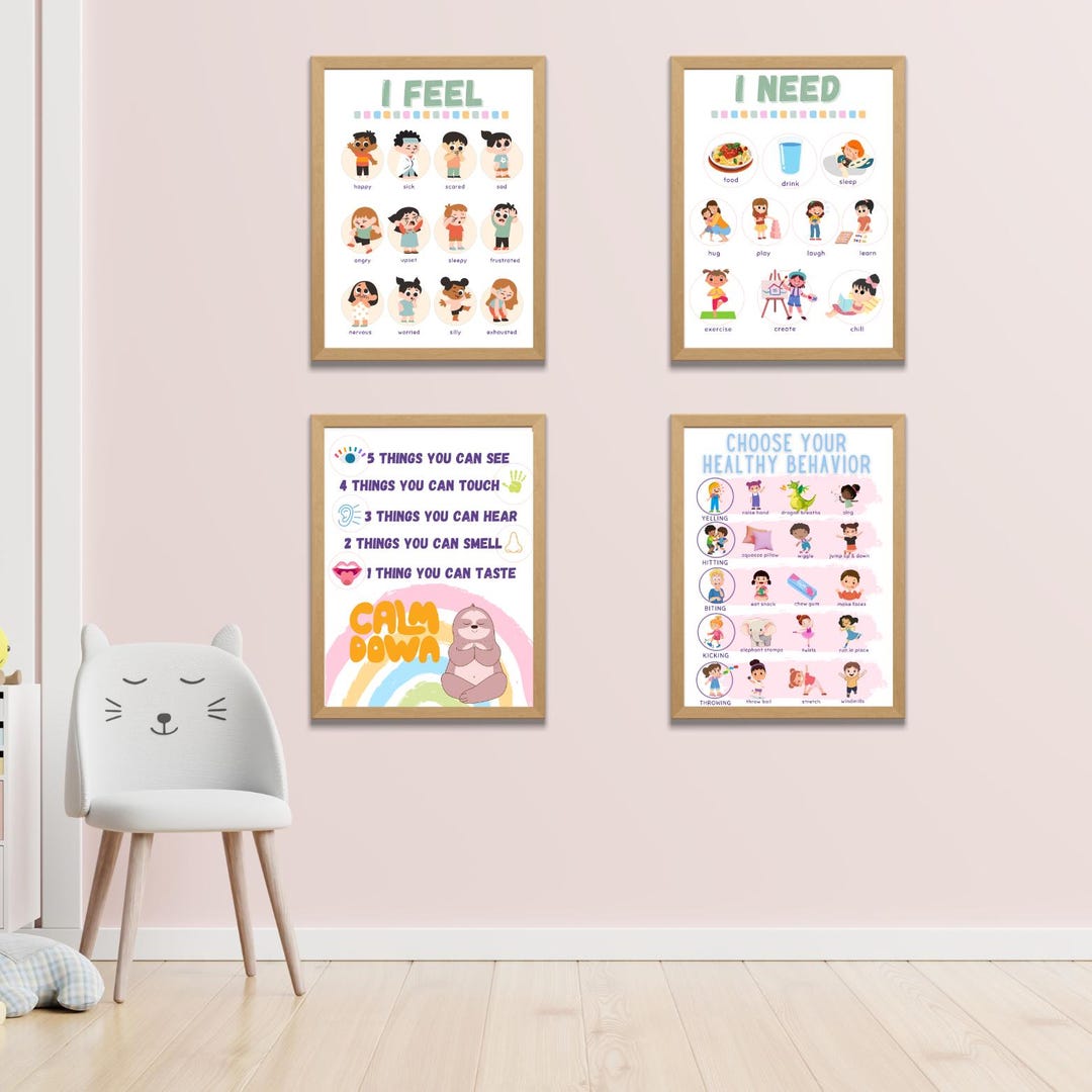 Toddler Big Feelings Chart Toddler Behavior | Playroom Preschool ...