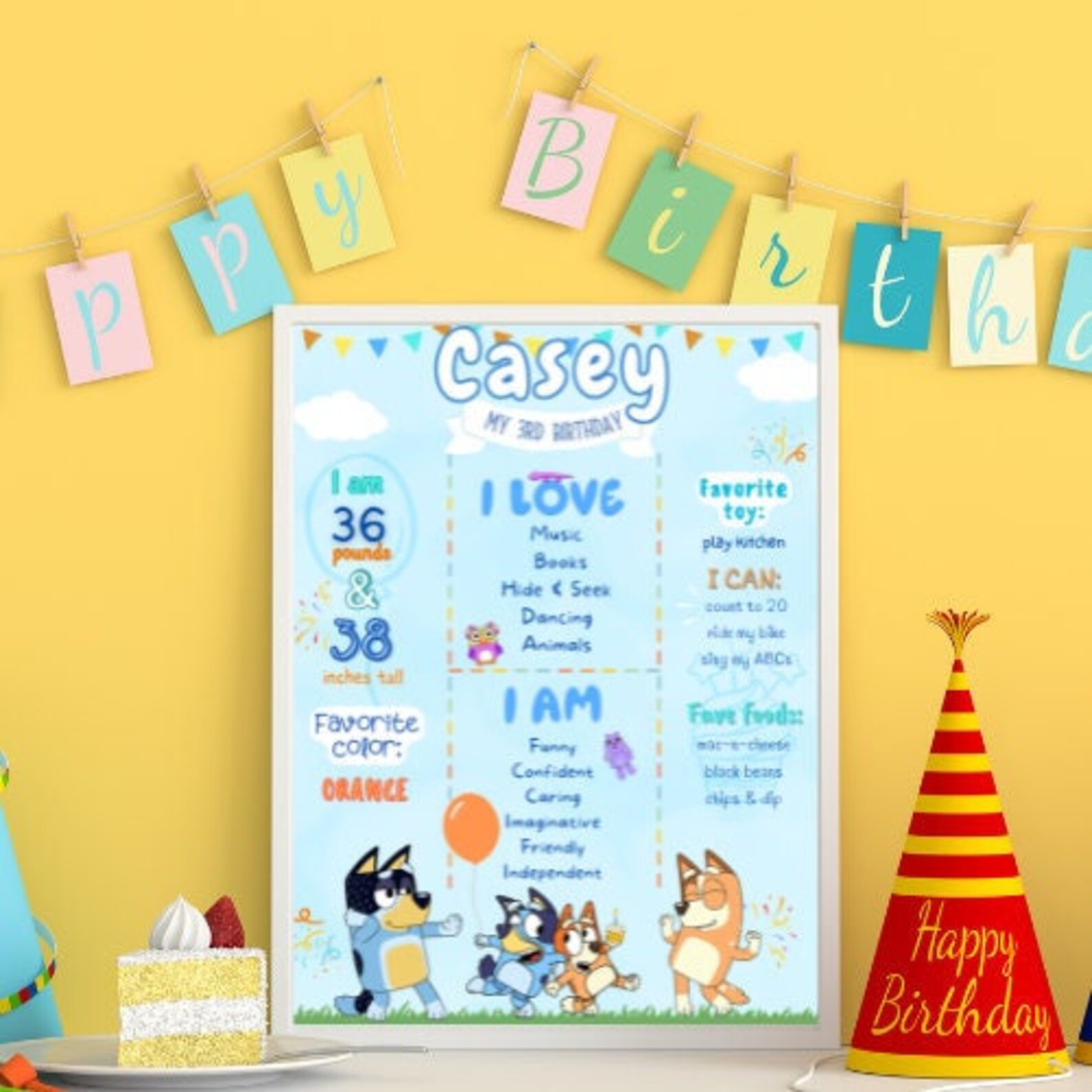 Bluey Milestone Birthday Board - Etsy