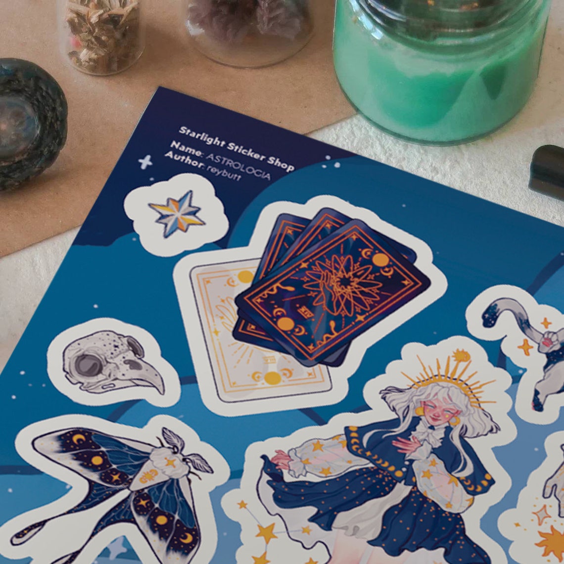 Astrology Sticker Pack | Witchy Planner Stickers | Celestial & Tarot ...