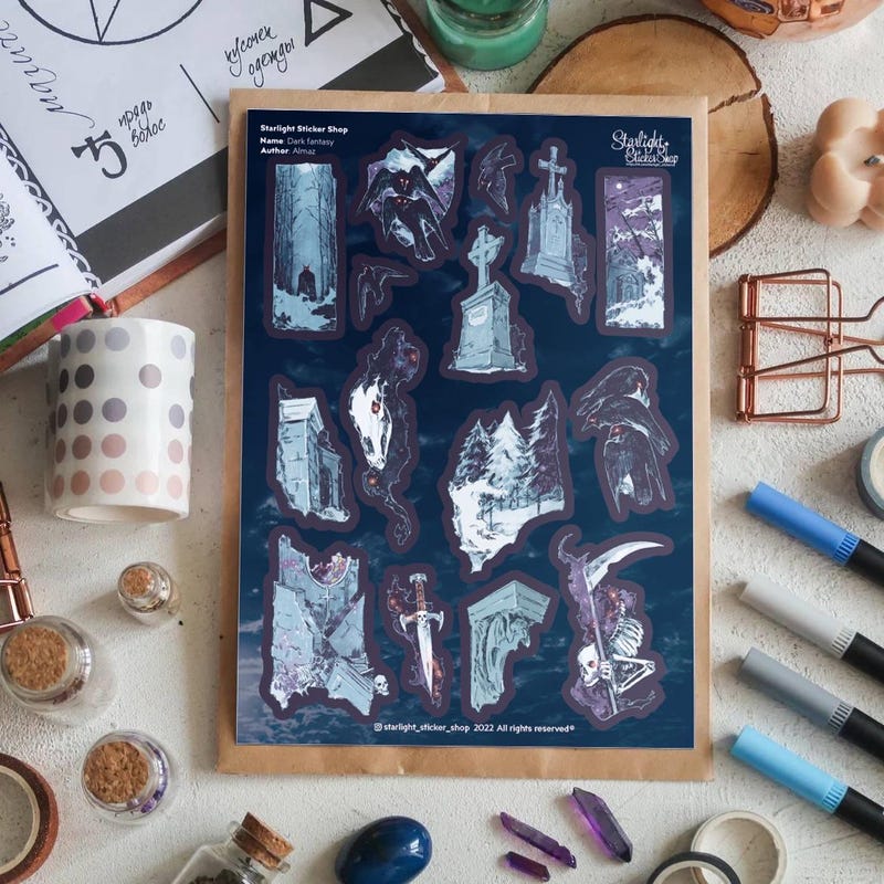 Fantasy Stickers - Etsy