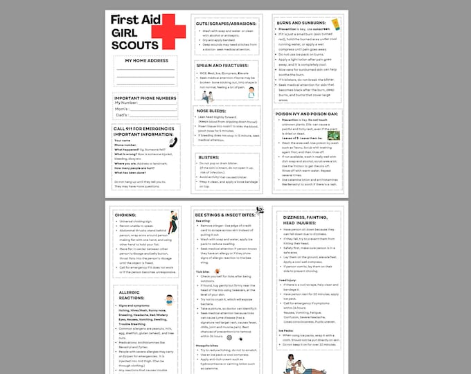 First Aid Girl Scouts Pamphlet - Etsy