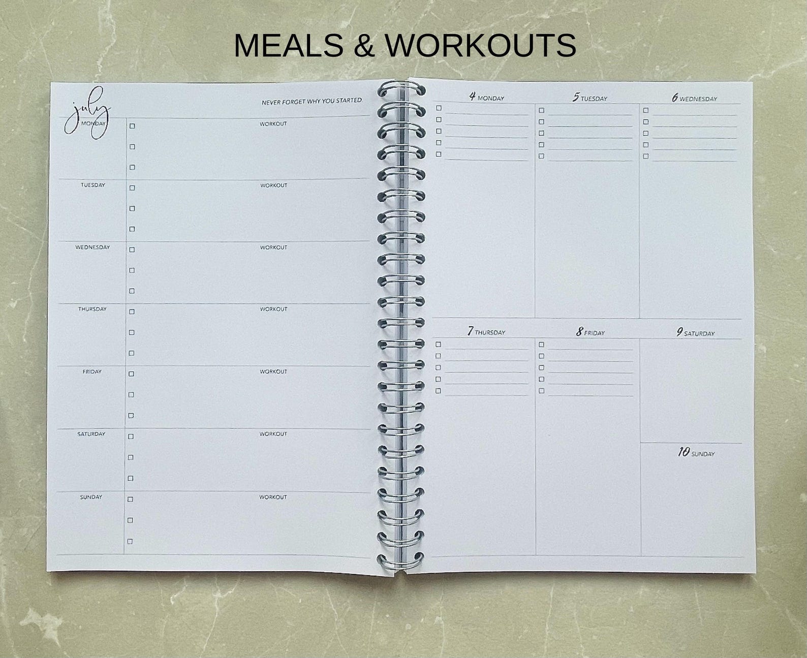2025 Planner - Large Planner - Personalised A4 Diary - Meal Planner ...