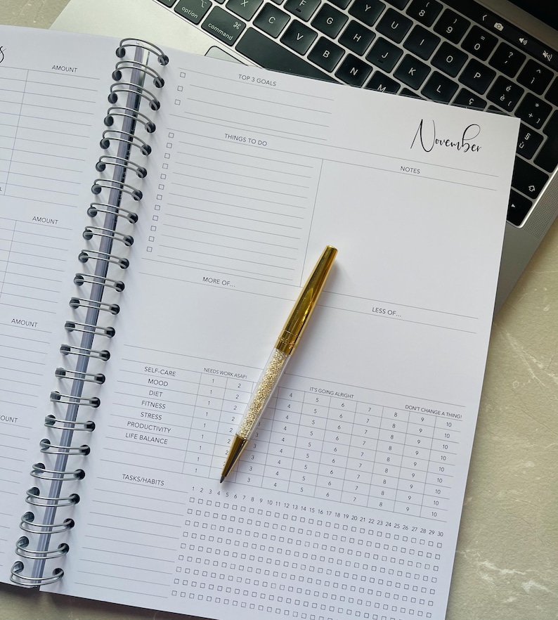 2025 Planner - Large Planner - Personalised A4 Diary - Meal Planner ...