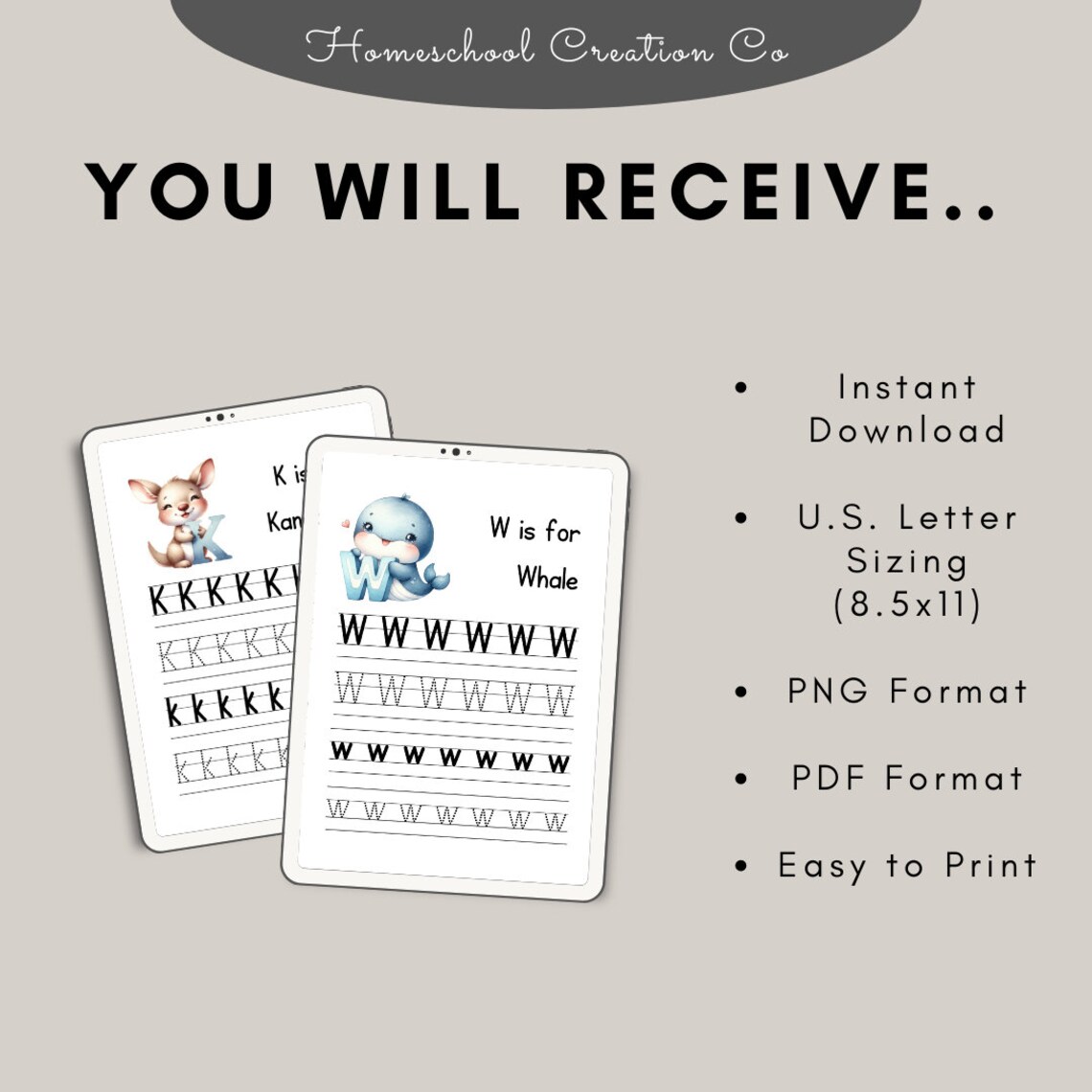 Fun Letter Recognition and Tracing Practice Sheets Instant Download ...