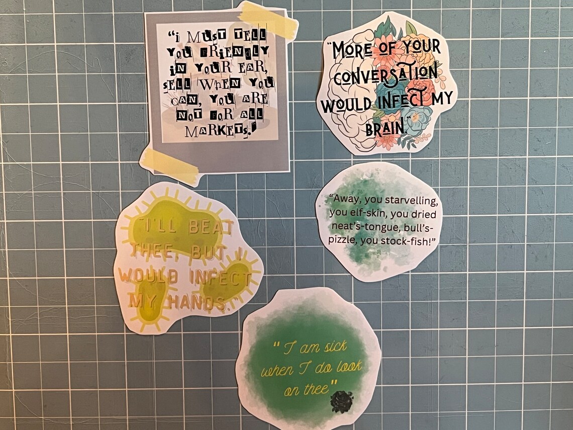 Shakespeare Insult Stickers - Etsy