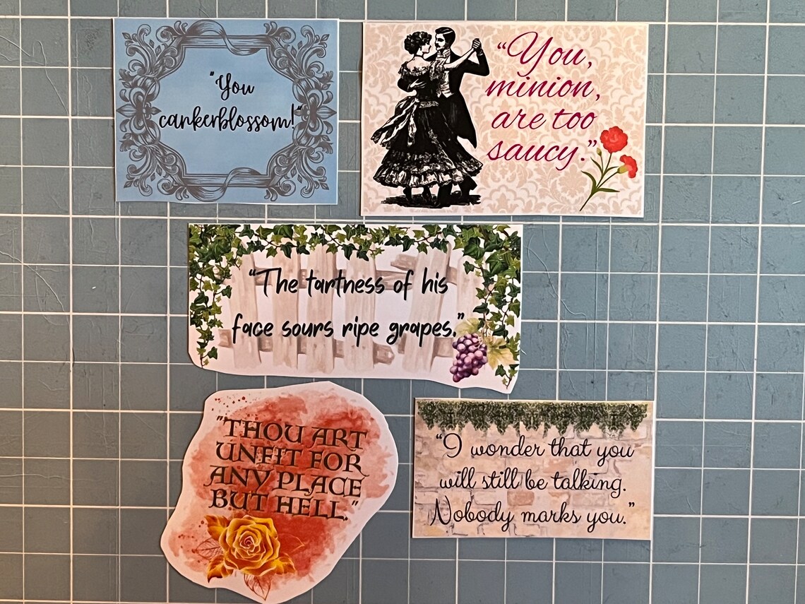 Shakespeare Insult Stickers - Etsy