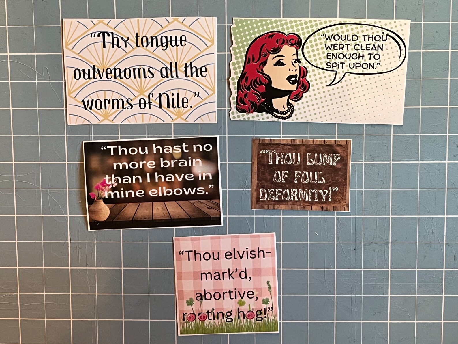 Shakespeare Insult Stickers - Etsy