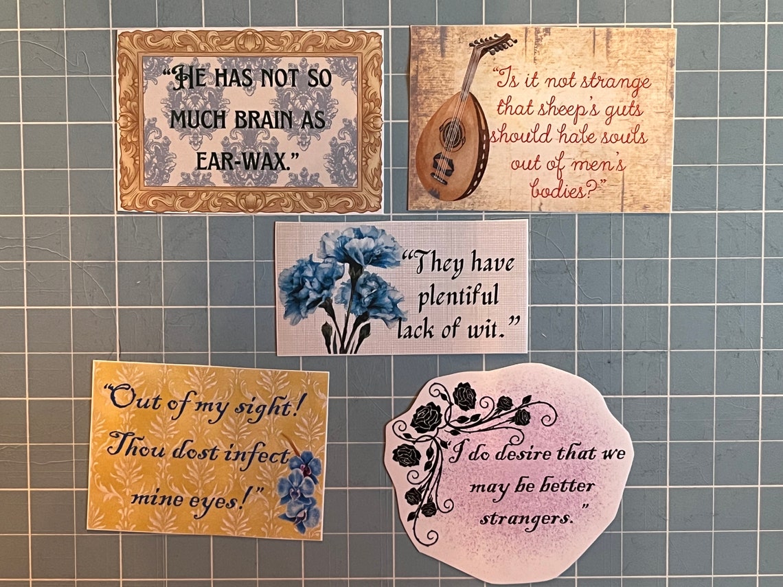 Shakespeare Insult Stickers - Etsy