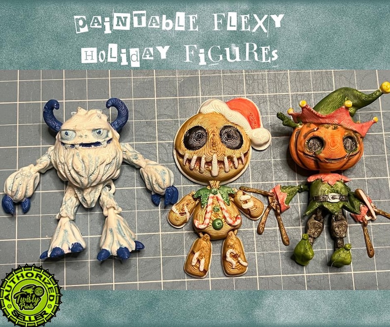 Paintable Flexy Holiday Figures - Etsy