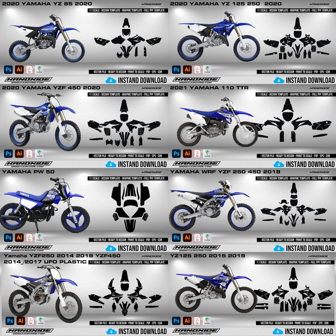 YAMAHA MX BUNDLE 1.1 Scale Template - Design Vector Digital Download ...