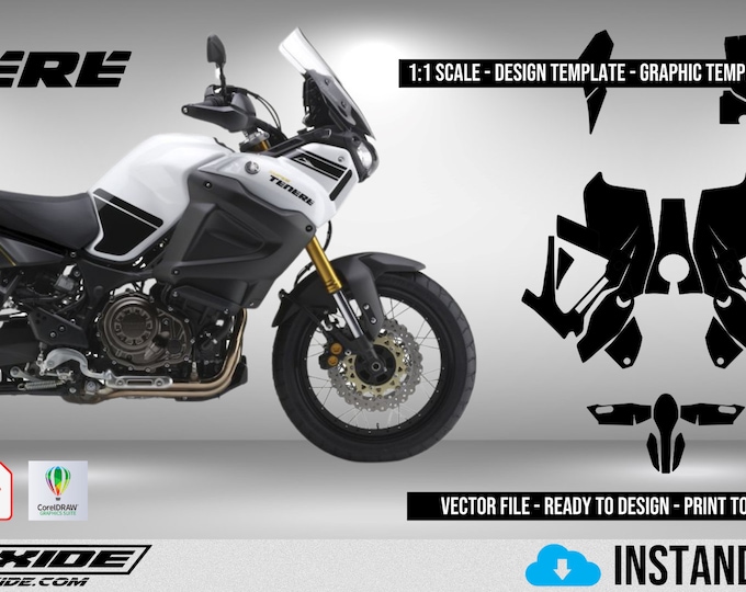 YAMAHA R1 2015-2019 Scale Template - Design Vector Digital Download ...