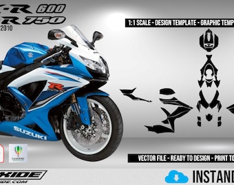 Suzuki GSX-S 750 2019 Z 1.1 Scale Template - Design Vector Digital ...