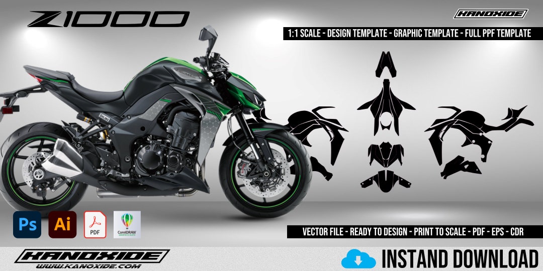 Z1000R 2020 1.1 Scale Template - Design Vector Digital Download Full ...