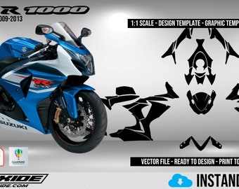 Suzuki GSX-S 750 2019 Z 1.1 Scale Template - Design Vector Digital ...