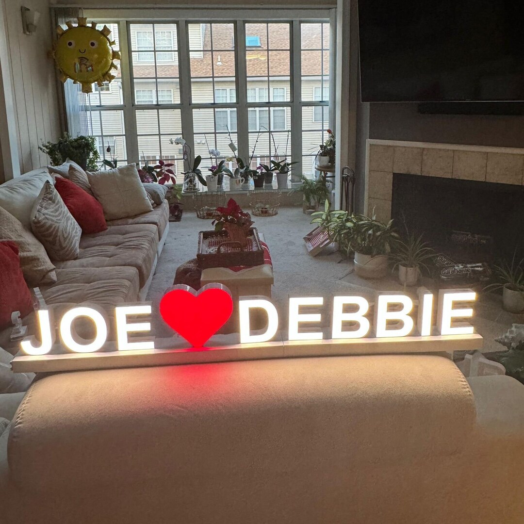 Magnetic LED Letters, Personalized Letters, Wedding Light up Letters ...