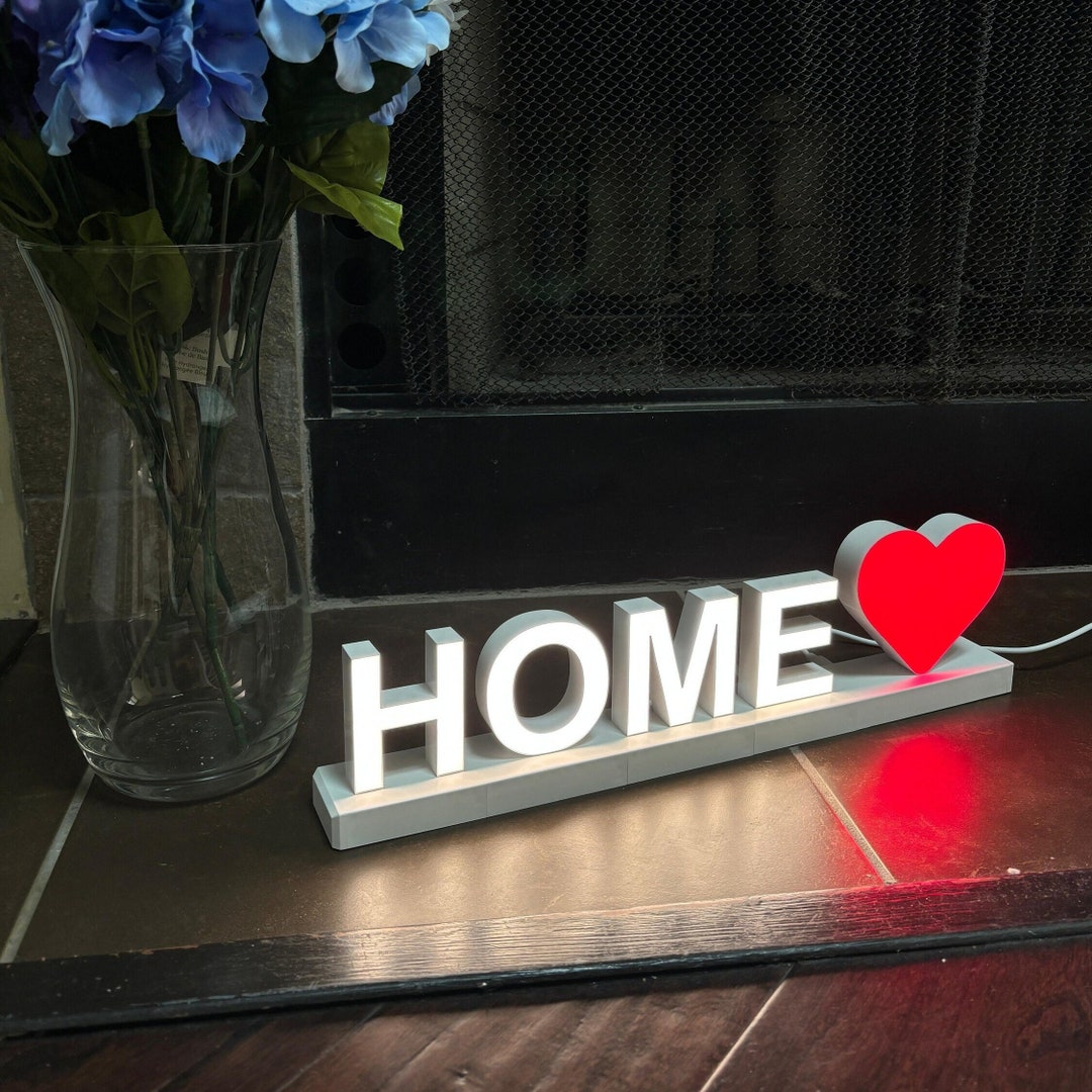 HOME LED Light Letters, Magnetic Light-up Letters, Housewarming Gift ...