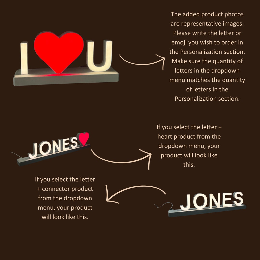 Custom Light up Letters, Light up Name, Wedding Marquee Letters, Light ...