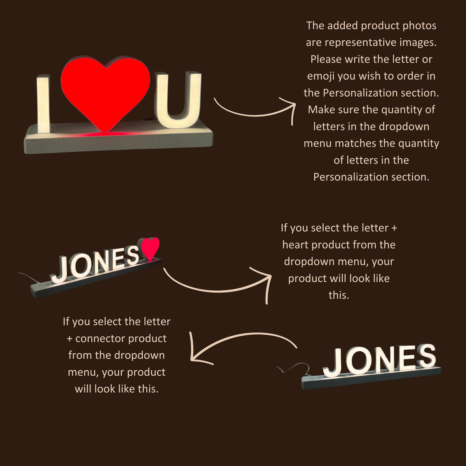 Custom Illuminated Letters, Light up Name, Wedding Marquee Letters ...