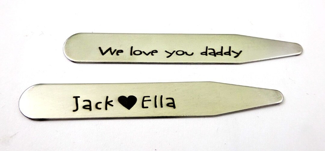We Love You Daddy Collar Stays - Set of Two - Custom Collar Stays ...