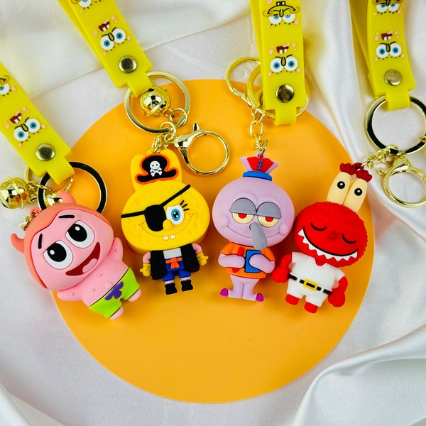 Spongebob Keychain - Etsy