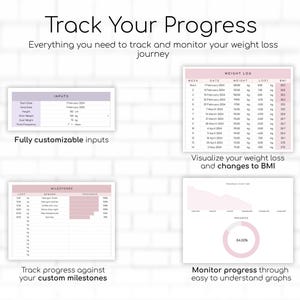 Weight Loss Tracker for Google Sheets, Daily Weekly Weigh-in Chart ...