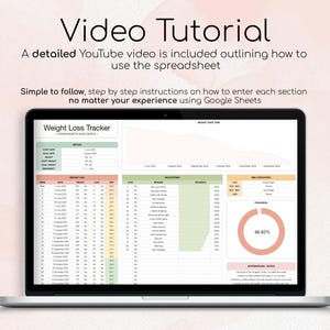 Weight Loss Tracker for Google Sheets, Daily Weekly Weigh-in Chart ...