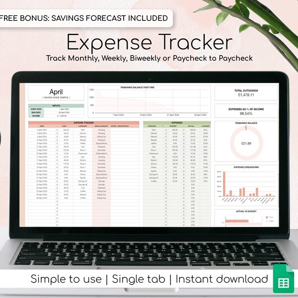 Expense Tracker - Etsy