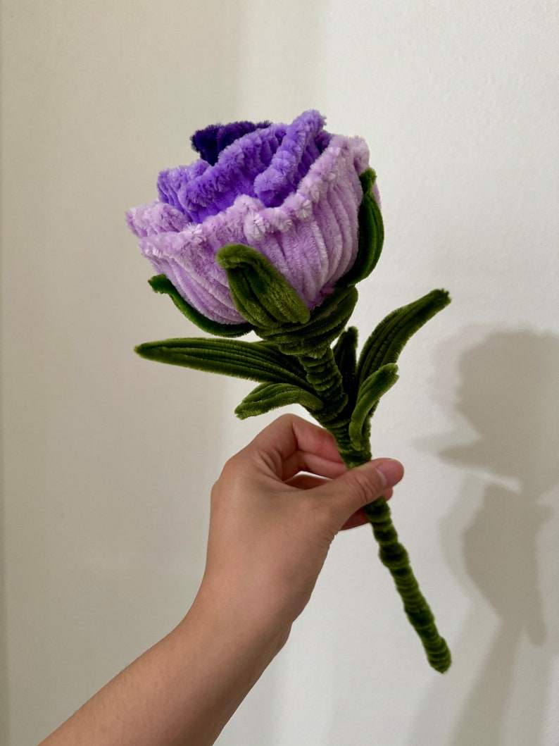 One Rose Pipe Cleaner Tulip Bouquet for Mommother's Day Birthday Tulips ...