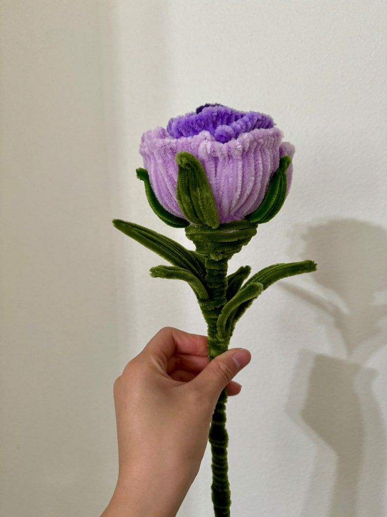 One Rose Pipe Cleaner Tulip Bouquet for Mommother's Day Birthday Tulips ...