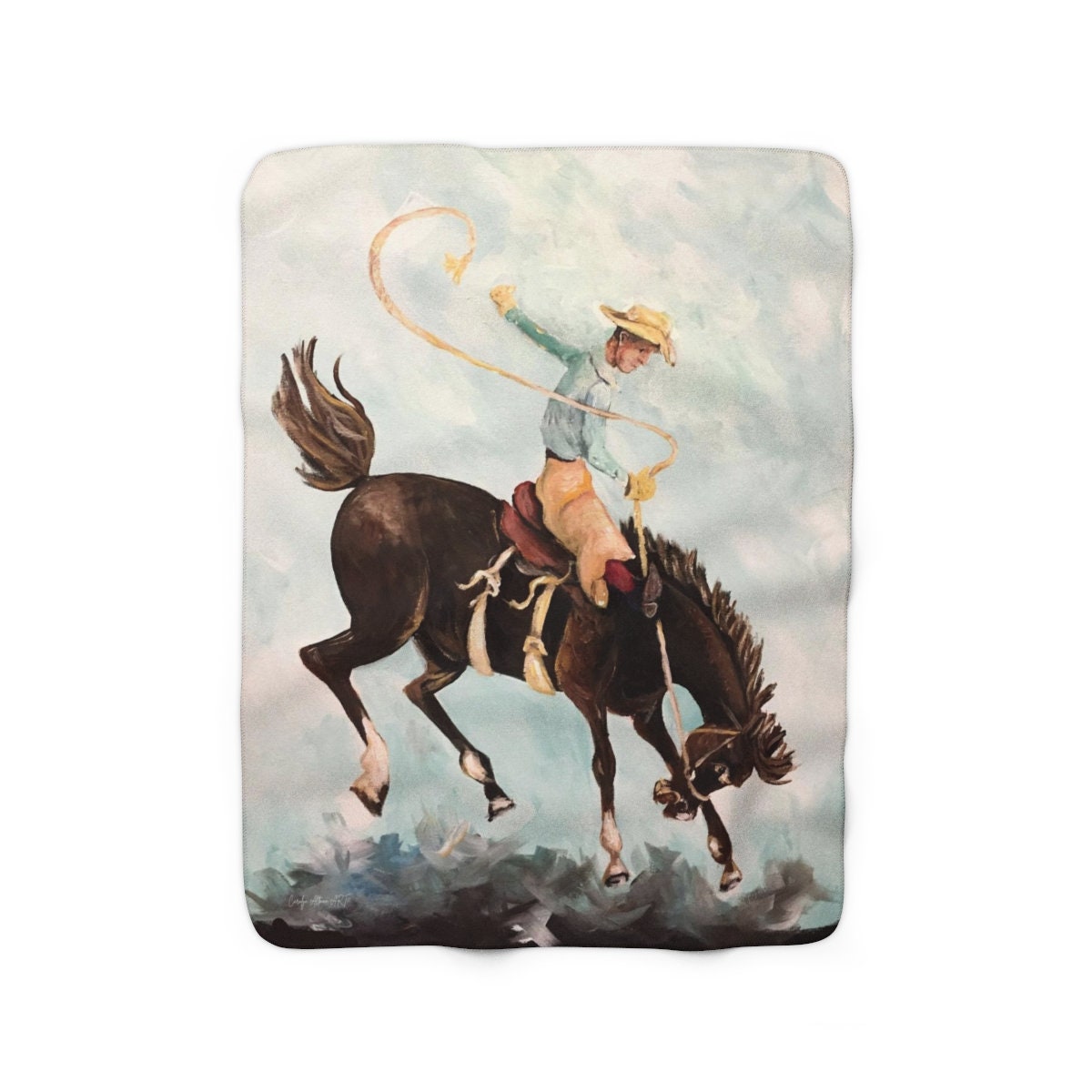 Little Buckaroo Design Sherpa Fleece Blanket - Etsy